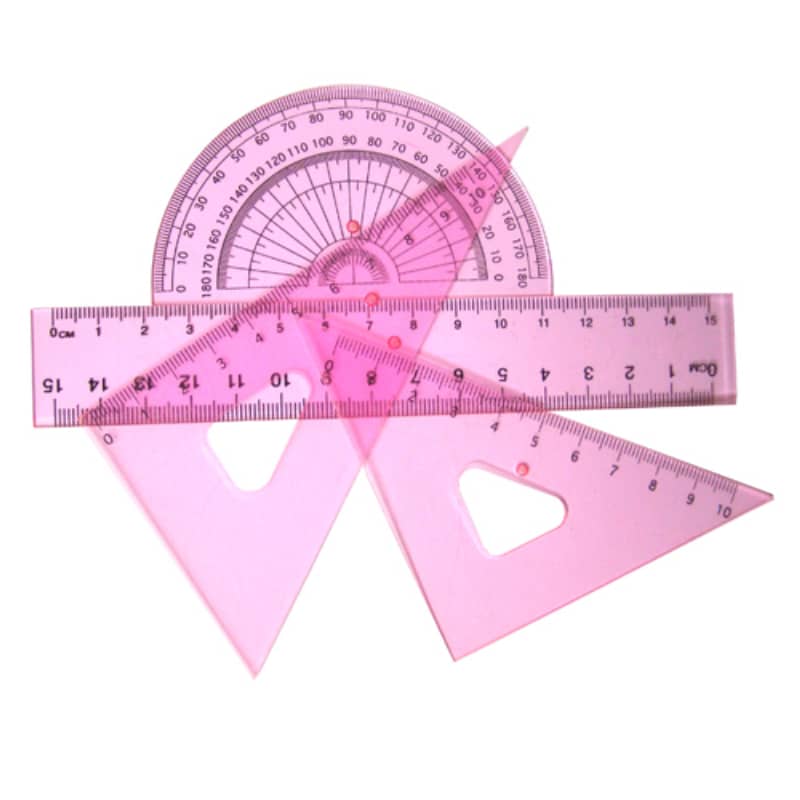 Cheap Stationery supply geometric ruler protractor teaching plastic ...
